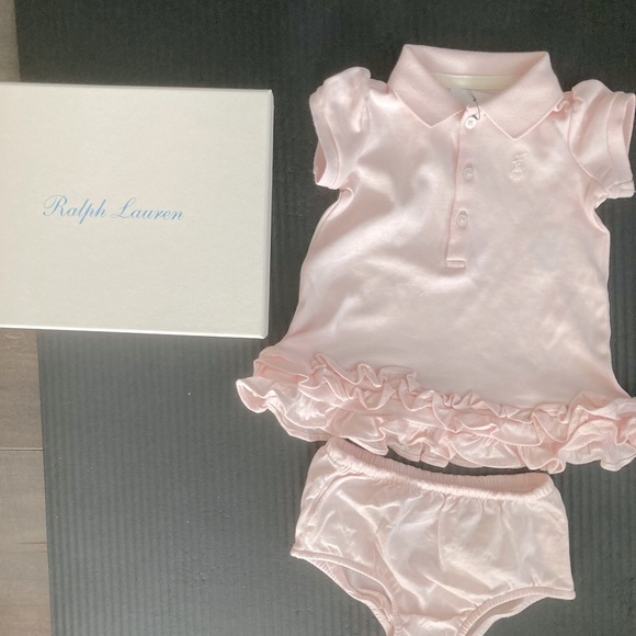 Ralph Lauren | Matching Sets | Ralph Lauren Pink Polo And Bloomer Set ...